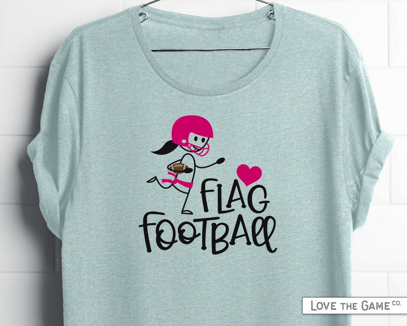 Cute Flag Football Girl Stick Figure SVG - Etsy