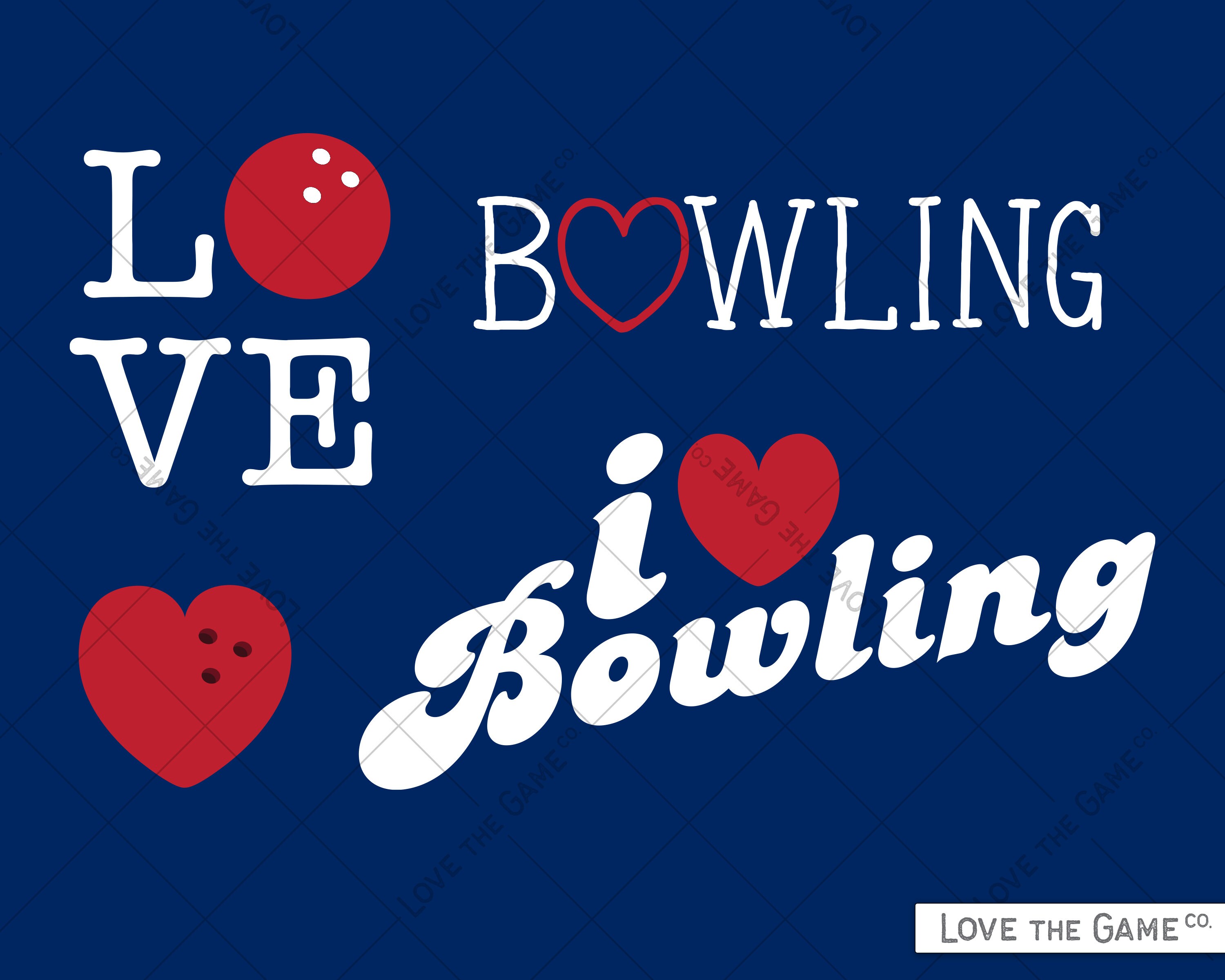 Bowling Love Heart SVG Assortment - Etsy