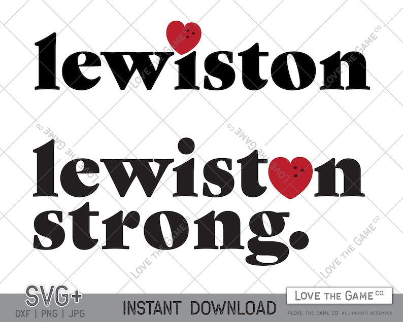 Lewiston Strong Heart SVG | Circuit File | Digital Download - Etsy