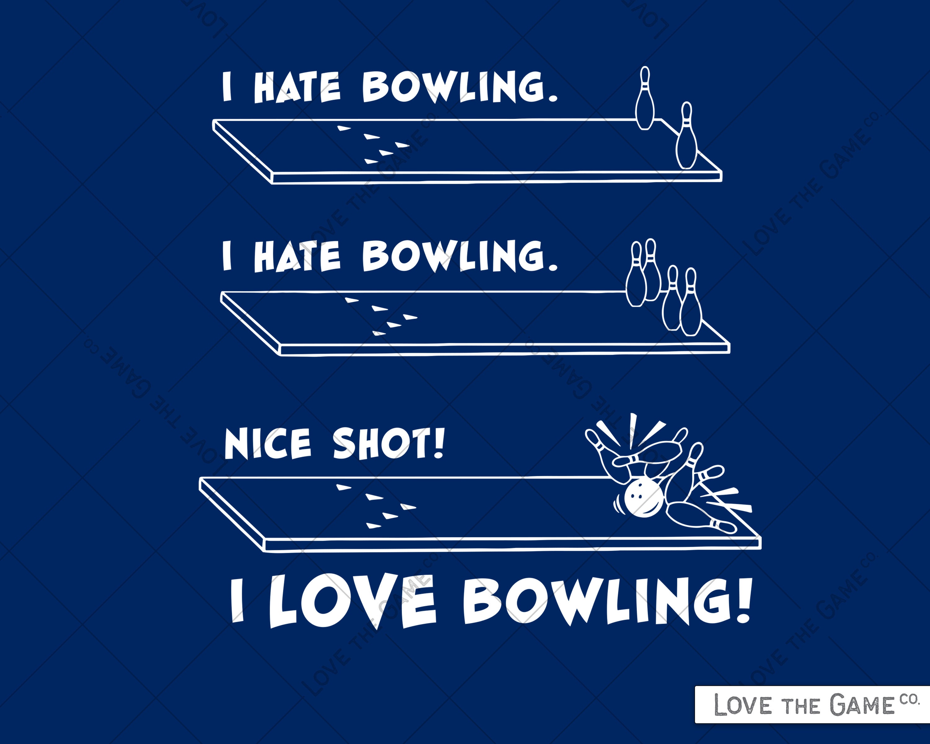 I Hate Bowling I Love Bowling SVG - Etsy