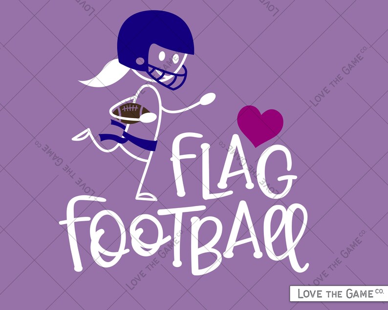 Cute Flag Football Girl Stick Figure SVG - Etsy