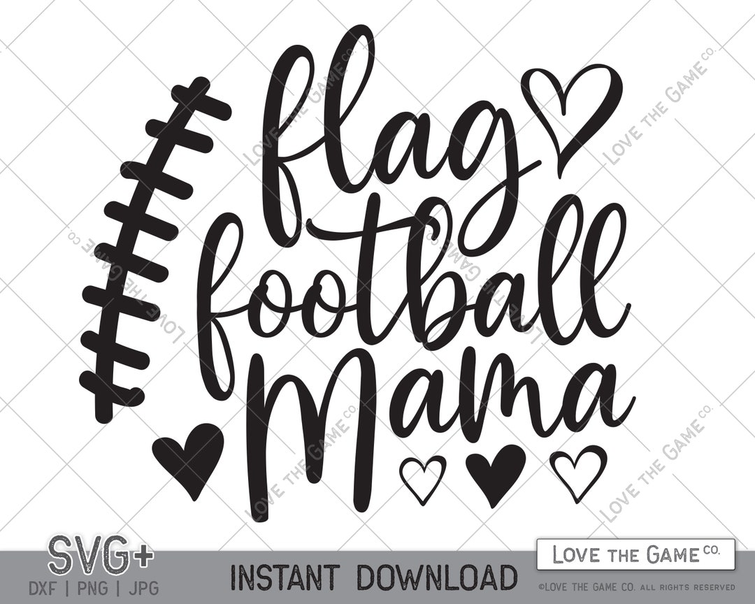 Girls Flag Football Mama SVG - Etsy