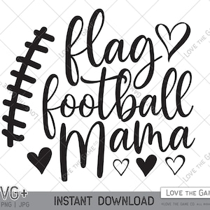 Girls Flag Football Mama SVG - Etsy