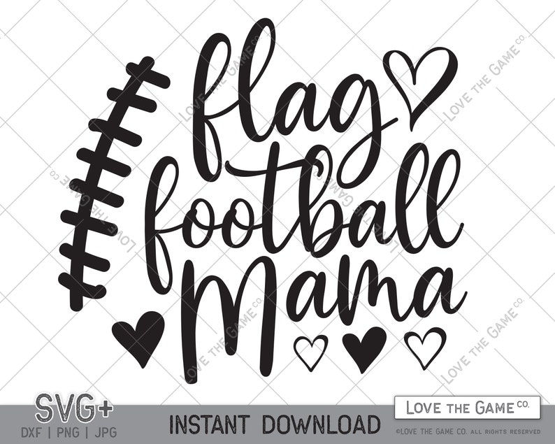 Girls Flag Football Mama SVG - Etsy