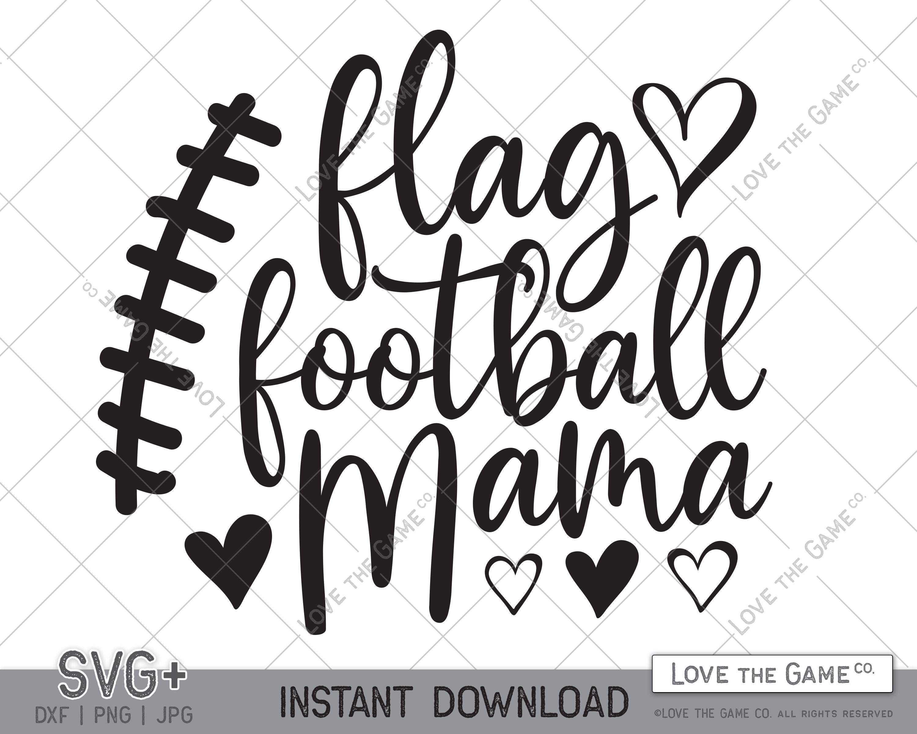 Girls Flag Football Mama SVG - Etsy