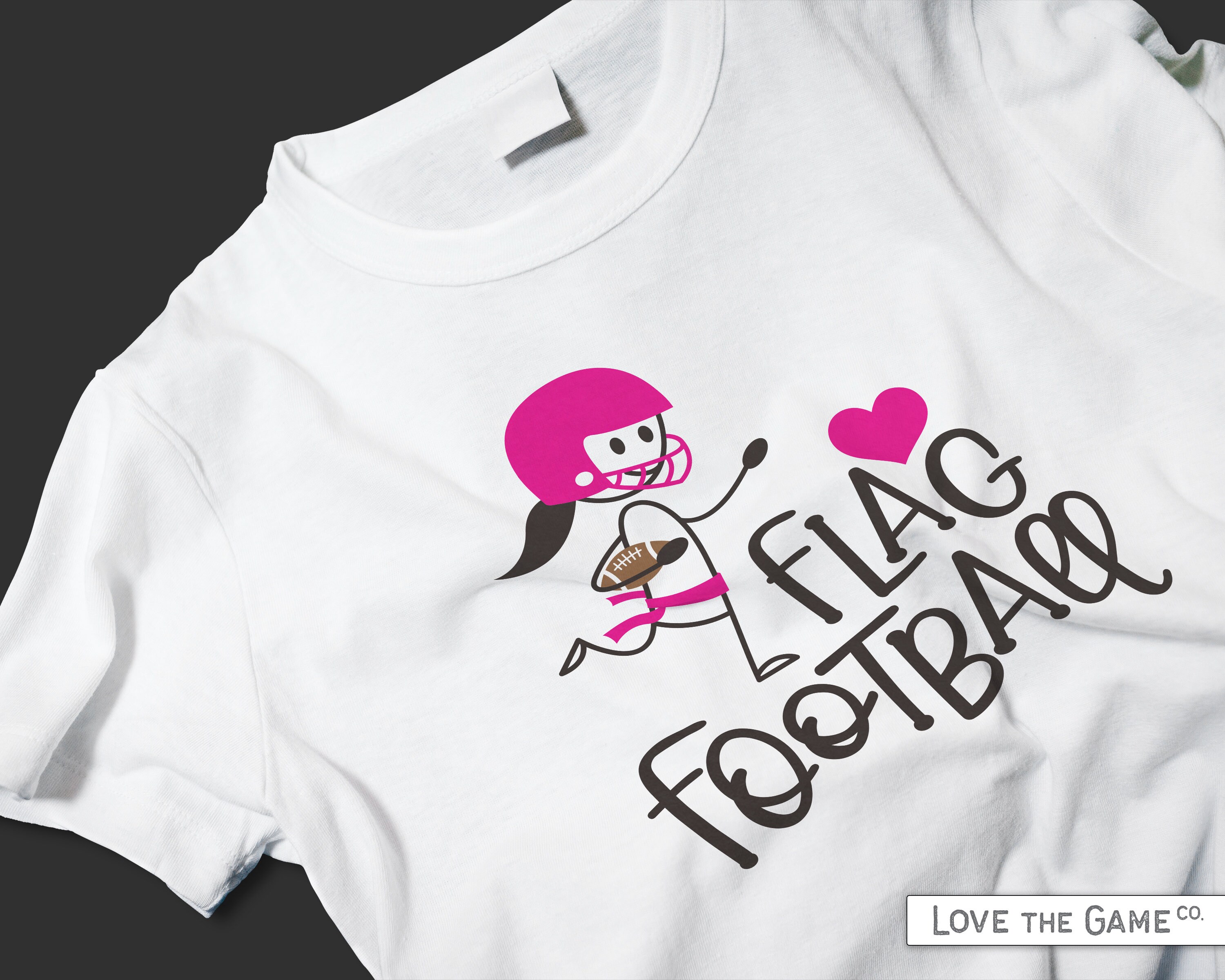 Cute Flag Football Girl Stick Figure SVG - Etsy