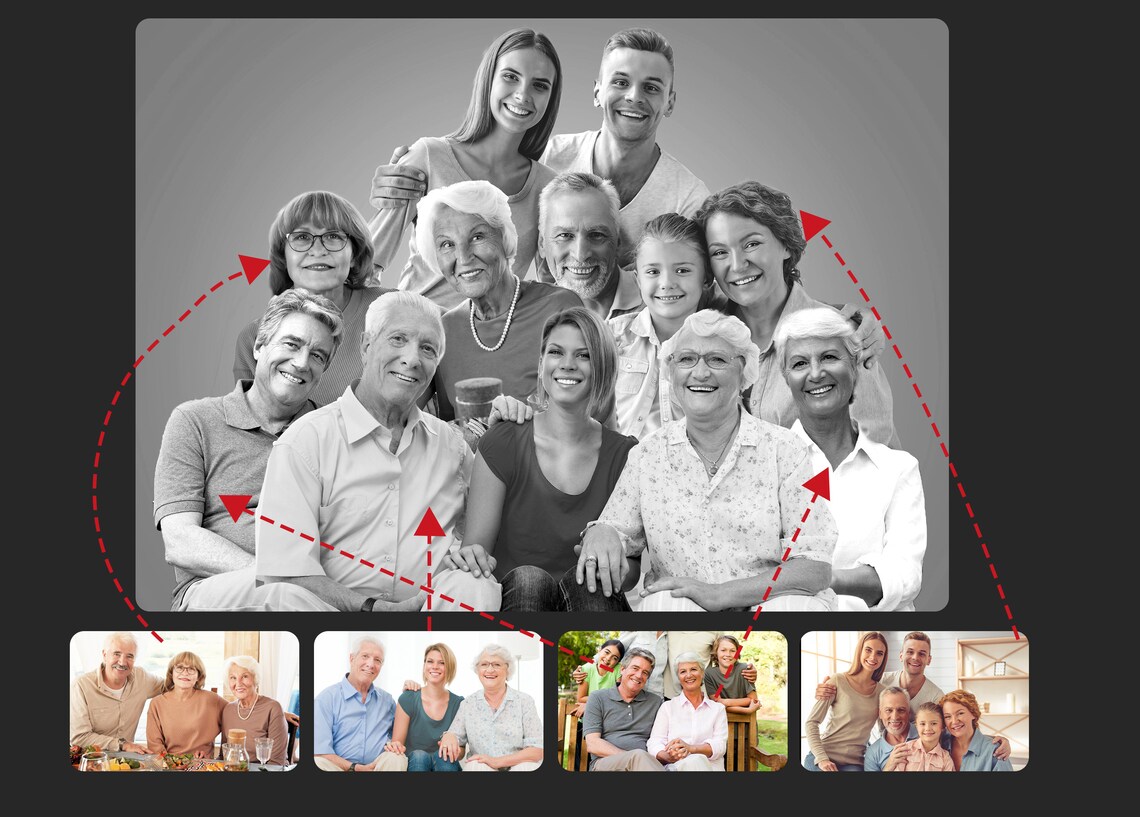 Photo Edit Merge, Add Deceased to Photo, Merge Multiple Photos, Family ...