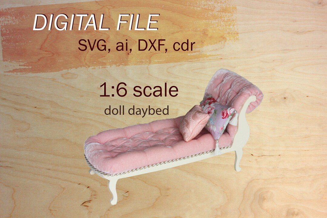 SVG Dollhouse, Digital Doll Furniture, Diy Doll House, 1:6 Doll ...