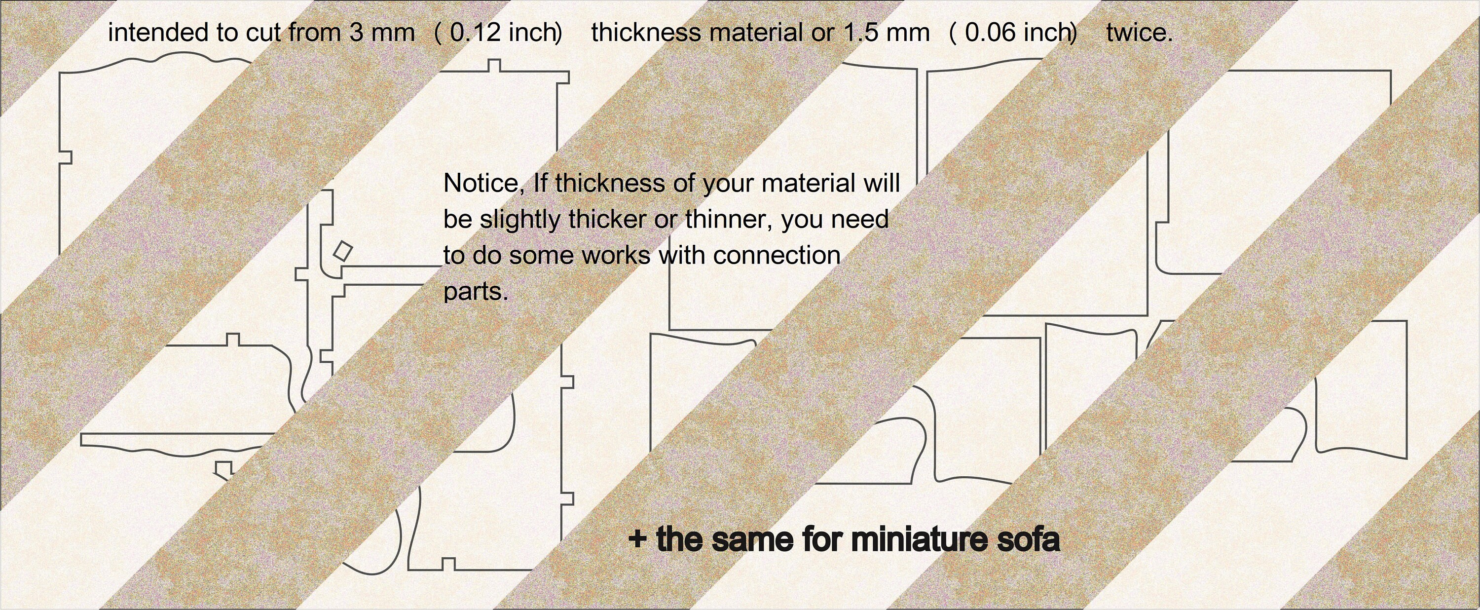 Dollhouse Furniture Svg, 1:12 Scale Svg, Miniature Svg, Svg Miniature ...