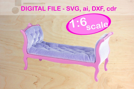 Doll Furniture Svg Svg Dollhouse Sofa Digital 1:6 Furniture - Etsy