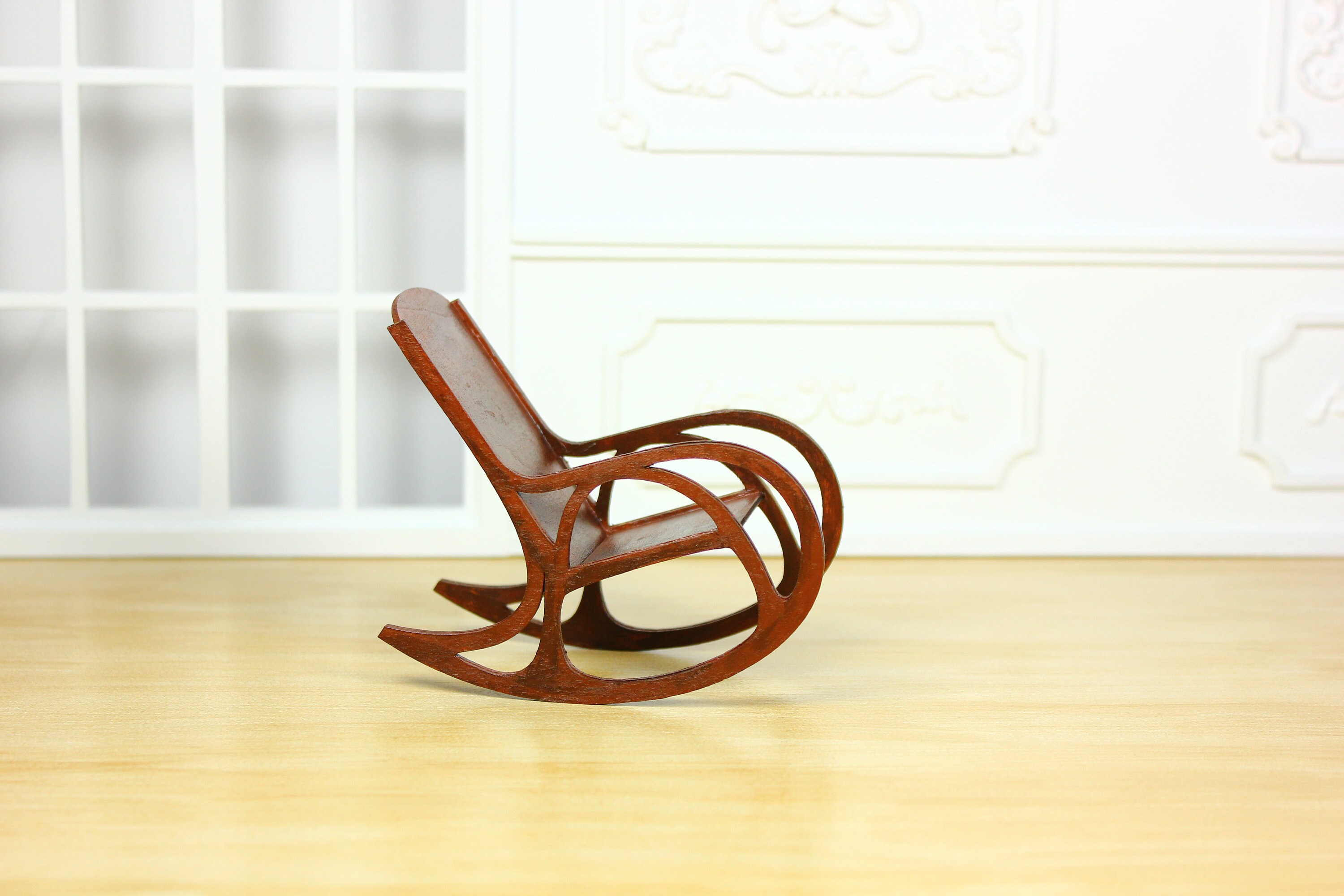 SVG File for Cut 1:12 Miniature Rocking Chair - File for Laser Cutting ...
