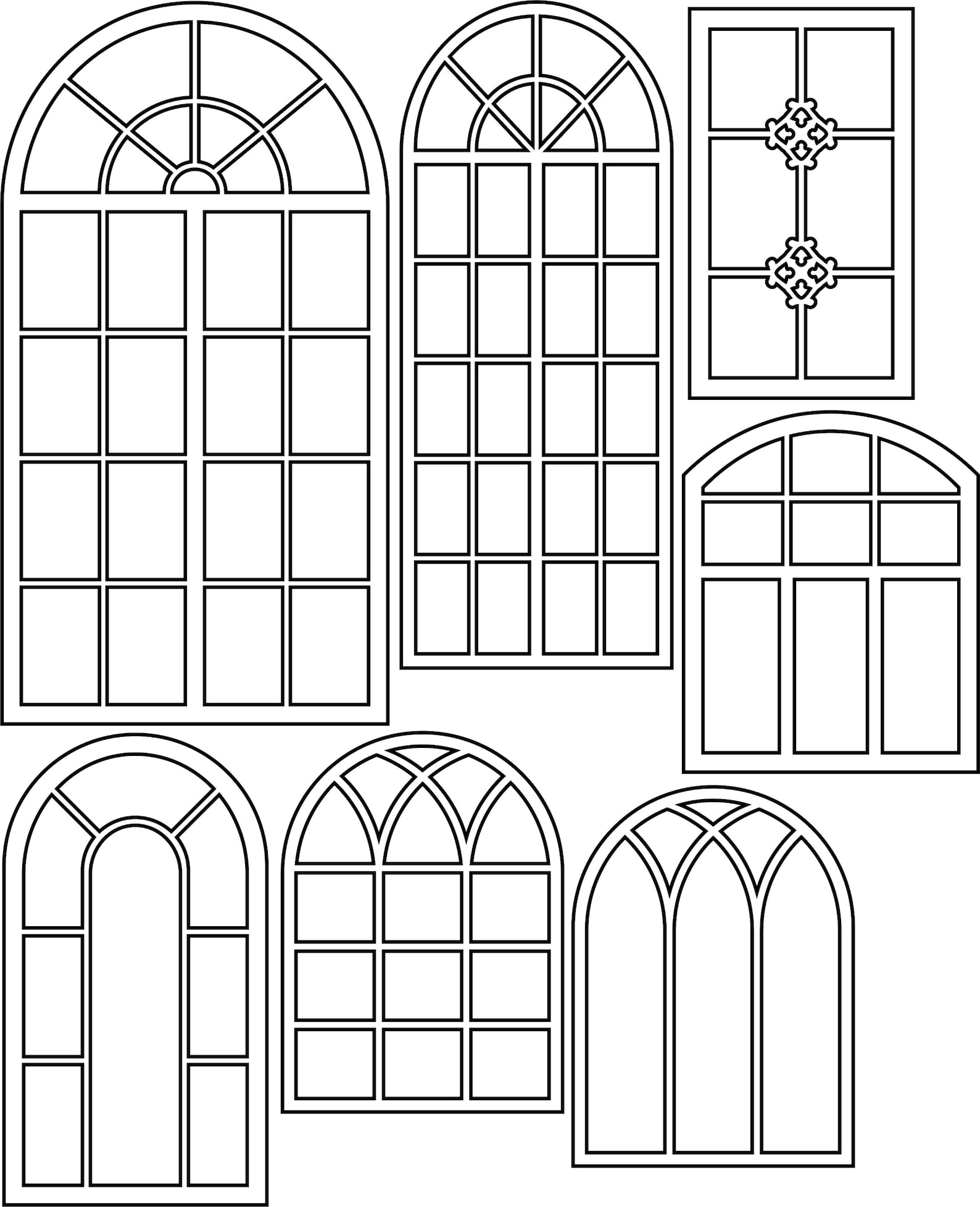 1:12 Scale SVG Doll House Window Digital Download File - Etsy Canada