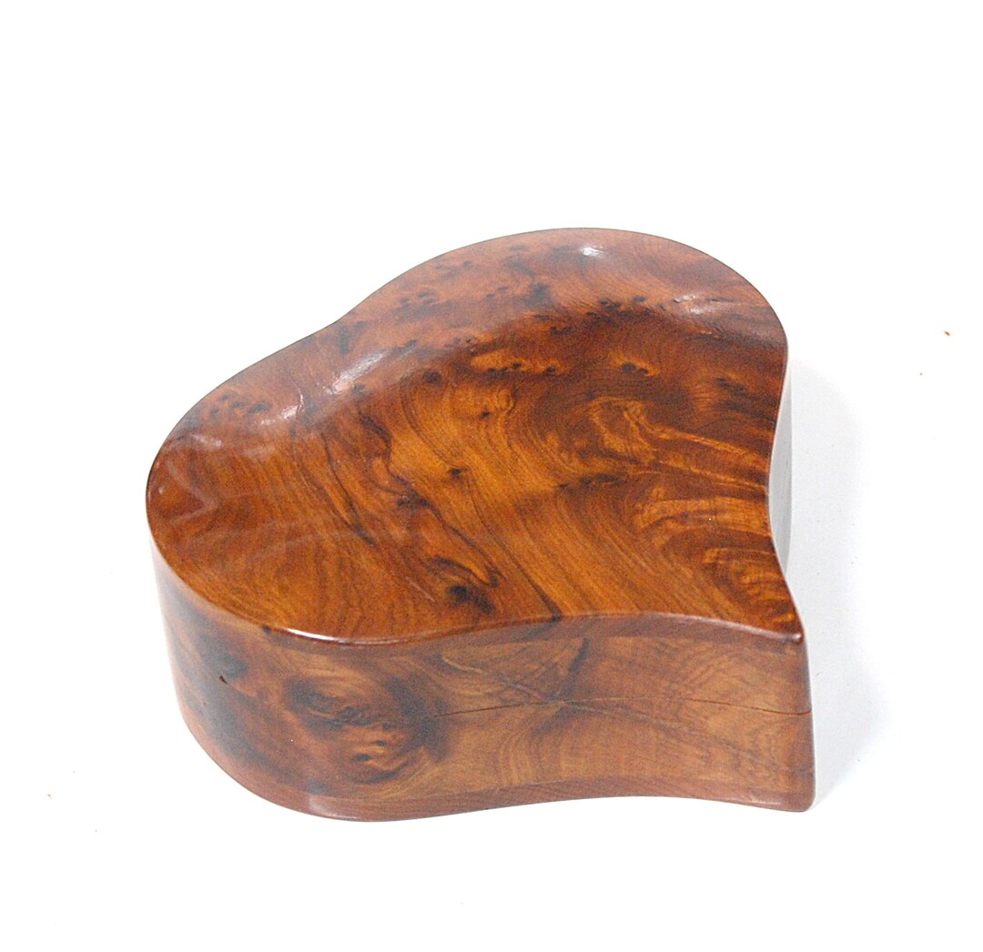 Moroccan Thuya Wood Box Small Heart Jewelry Box - Etsy
