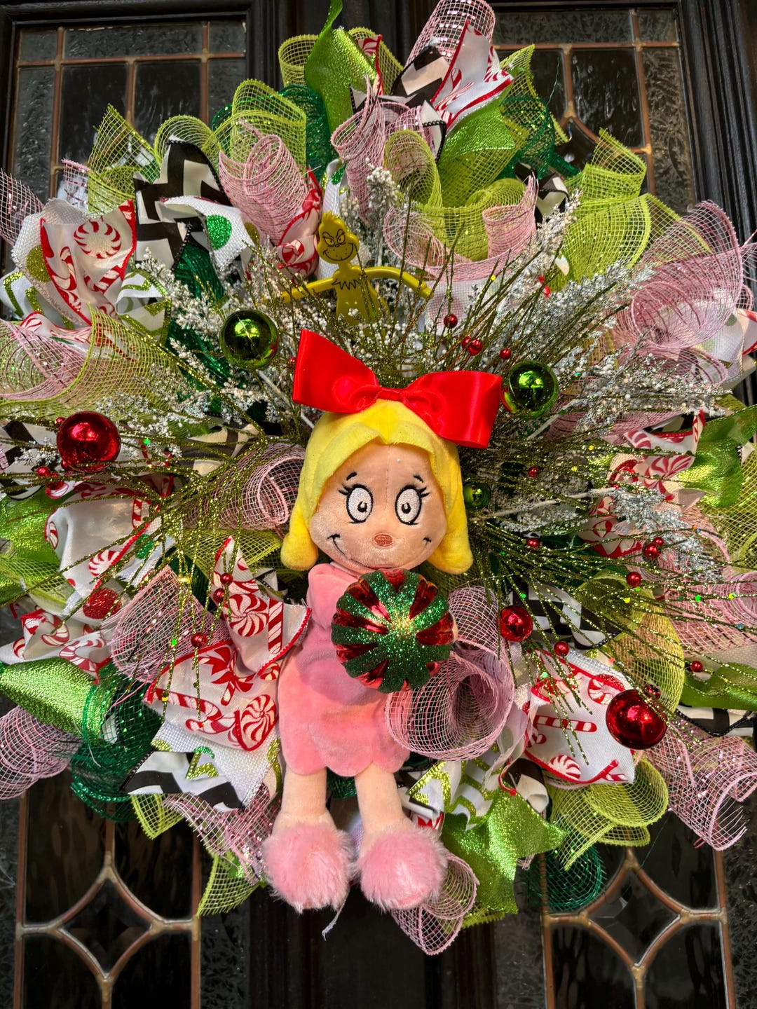 Cindy Lou Who Grinch Inspired Holiday Christmas Wreath - Etsy