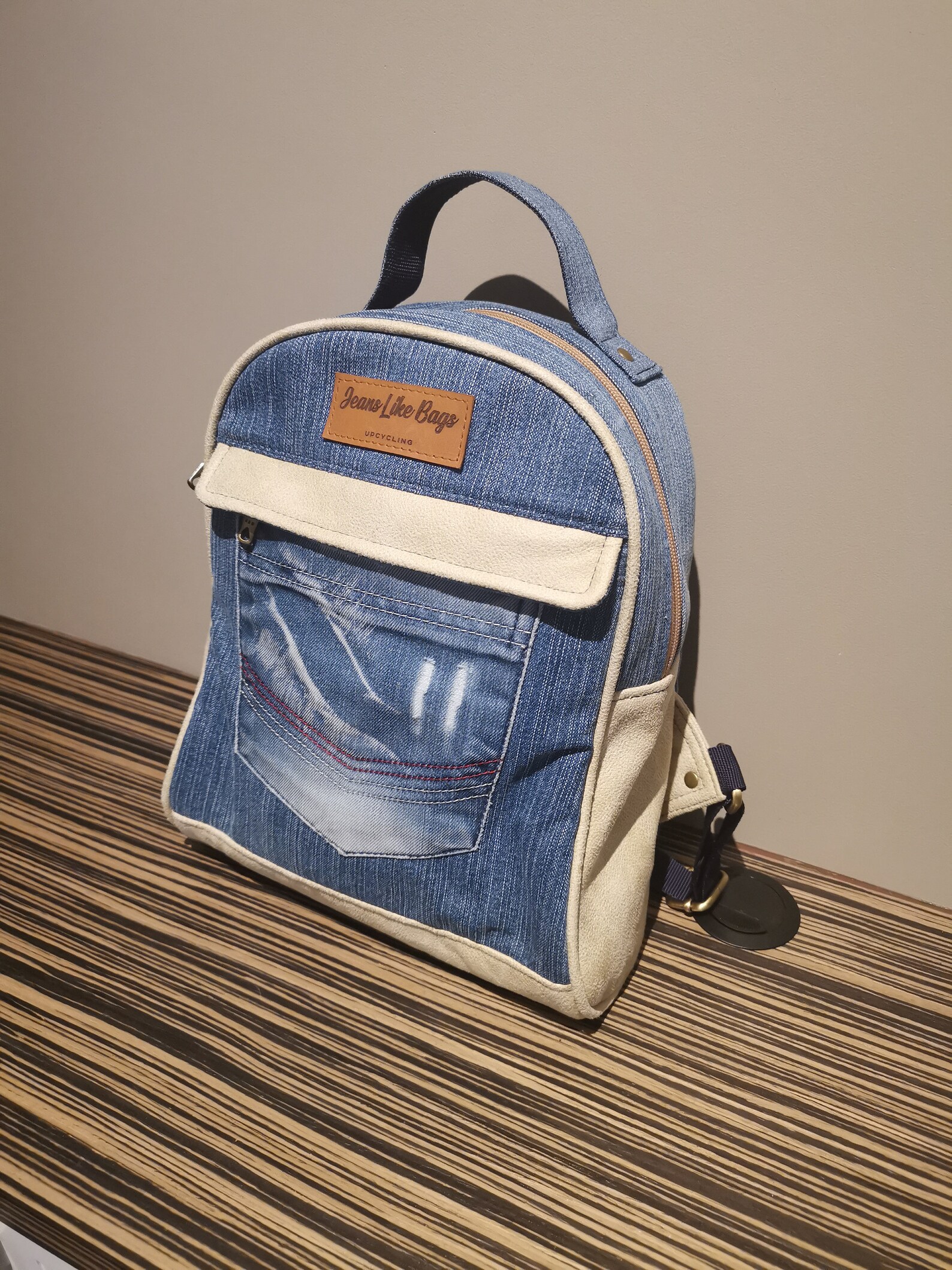 Denim Backpack, Beach Bag, Recycled Jeans, Kids Jeans Backpack , Girls ...