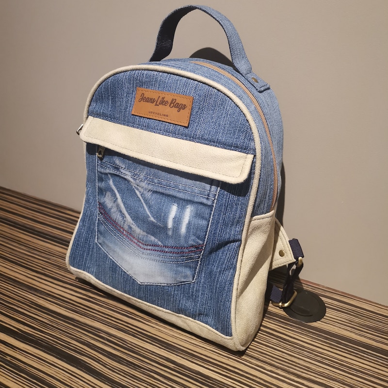 Denim Backpack - Etsy