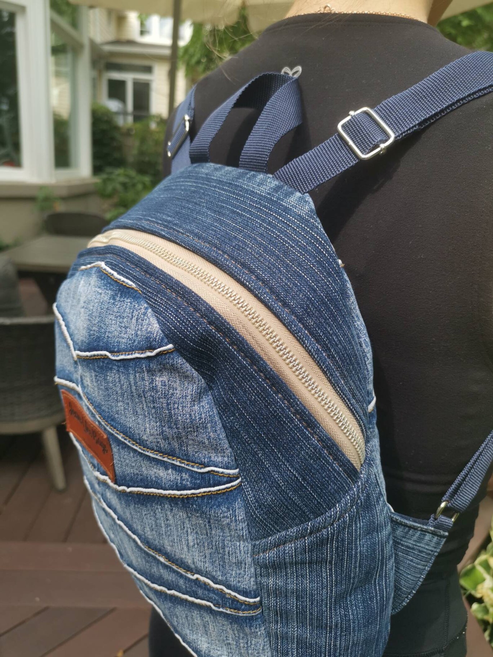 Upcycled Denim Beckpack, Recycled Jeans Bag, Kids Backpack, Girls ...