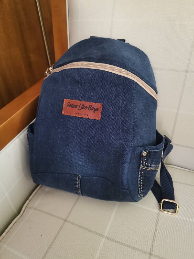 Upcycled Denim Beckpack, Recycled Jeans Bag, Kids Backpack, Girls ...