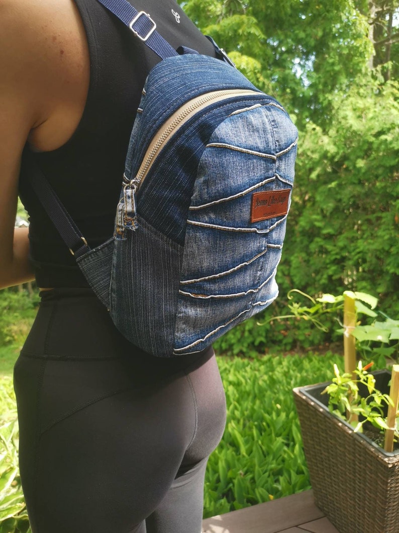 Upcycled Denim Beckpack, Recycled Jeans Bag, Kids Backpack, Girls ...