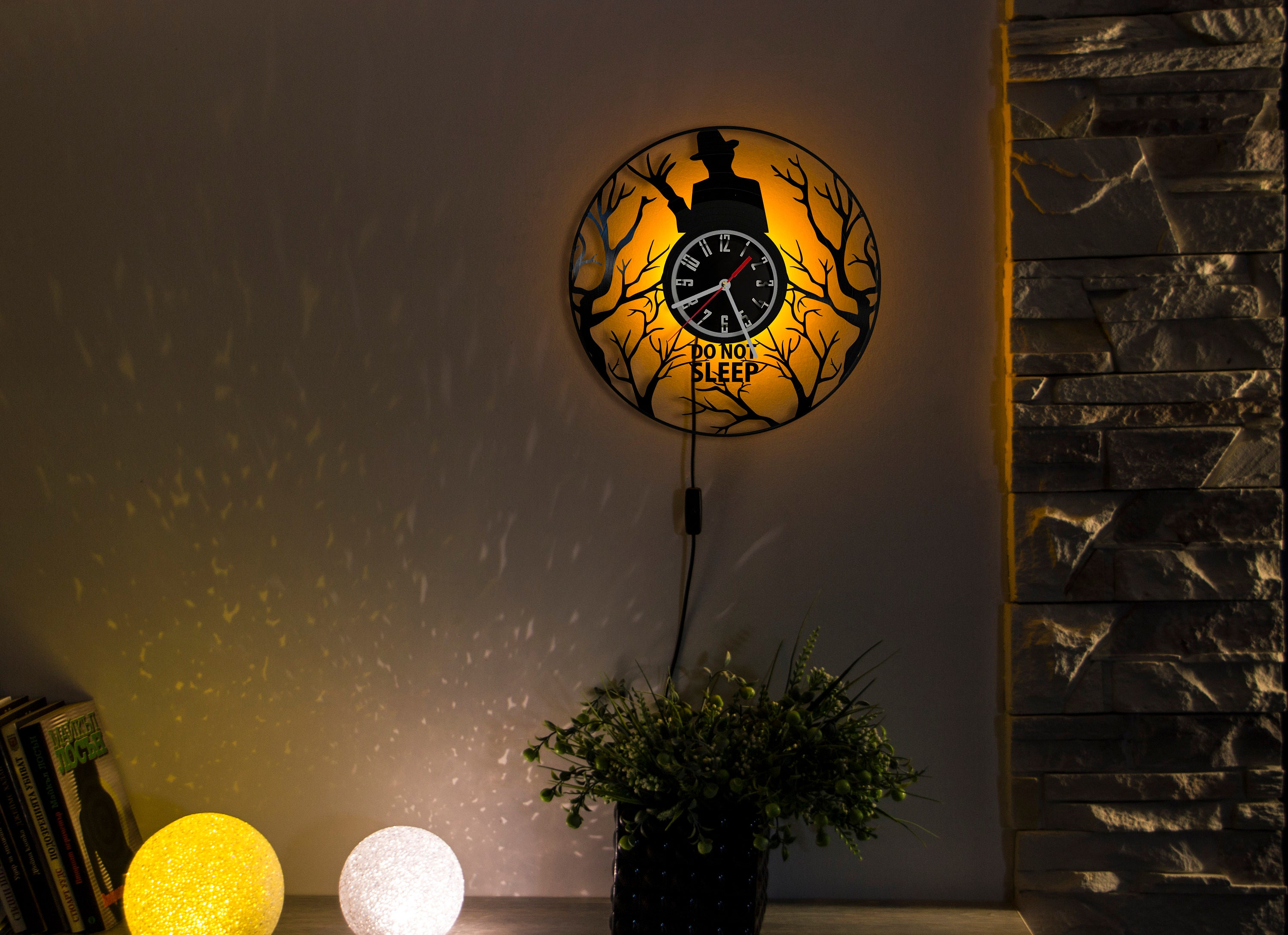 Freddie Horror Movie Wall Clock With Led Light Made Out of Vintage ...