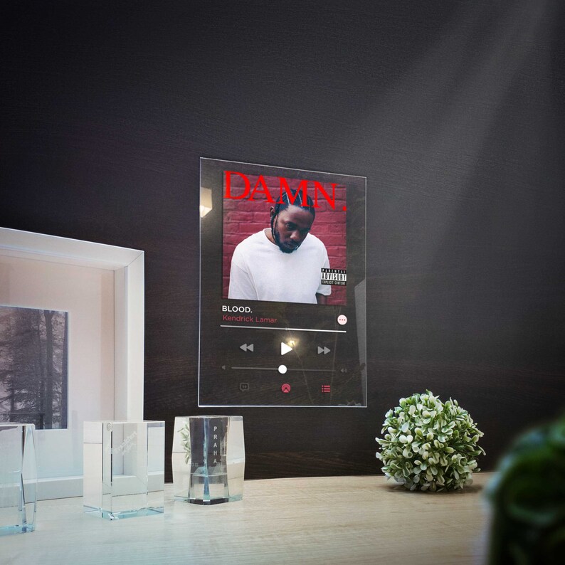 Kendrick Lamar DAMN, Custom Clear Acrylic Poster Modern Wall Art ...