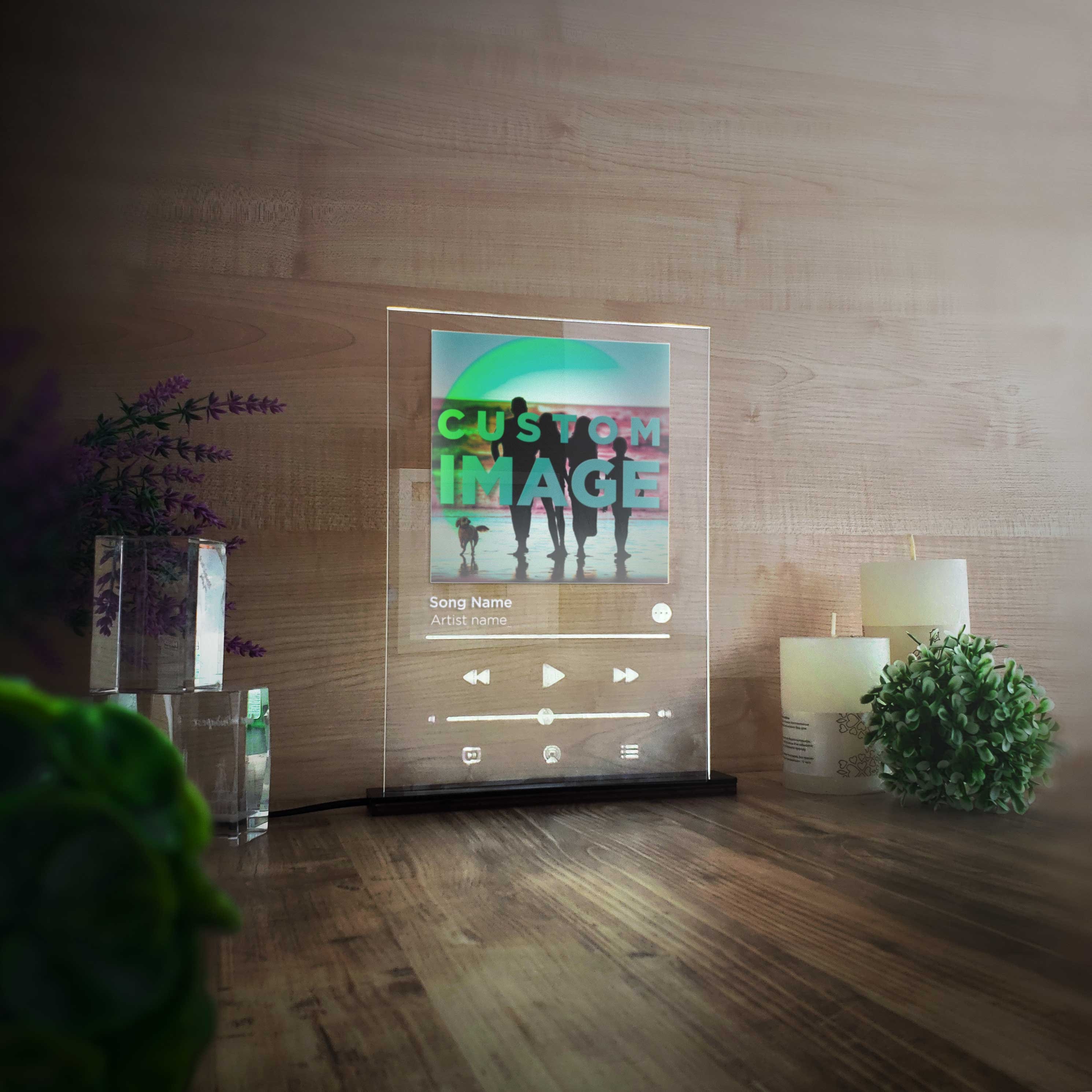 Custom Print Your Album Cover Led Light Acrylic Poster Spotify Apple ...