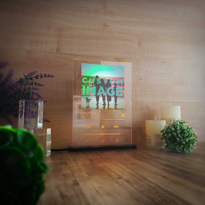 Custom Print Your Album Cover Led Light Acrylic Poster Spotify Apple ...