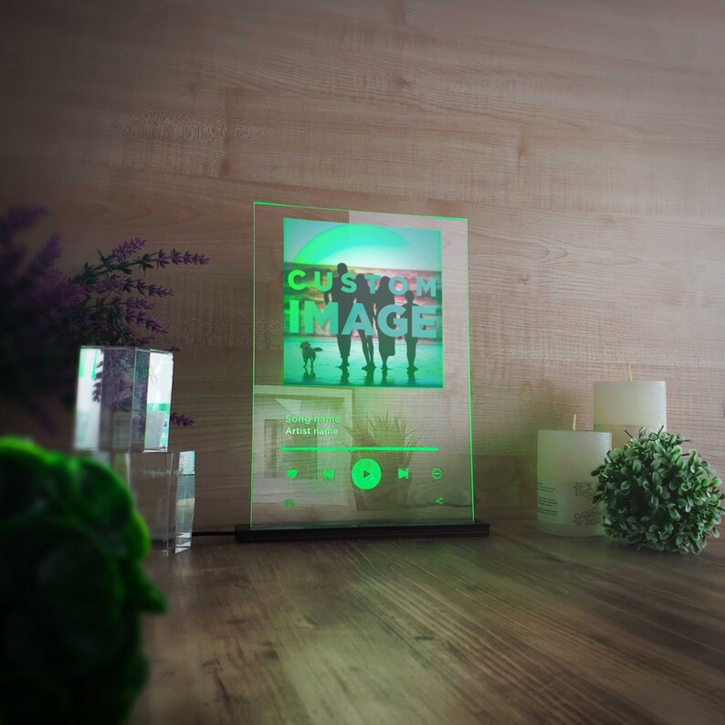 Custom Print Your Album Cover Led Light Acrylic Poster Spotify Apple ...