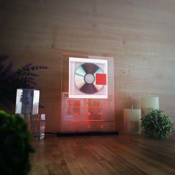 Custom Album Led Light Acrylic Poster Spotify Apple Music | Etsy