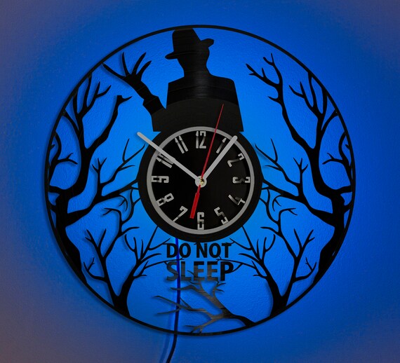 Freddie Horror Movie Wall Clock With Led Light Made Out of - Etsy