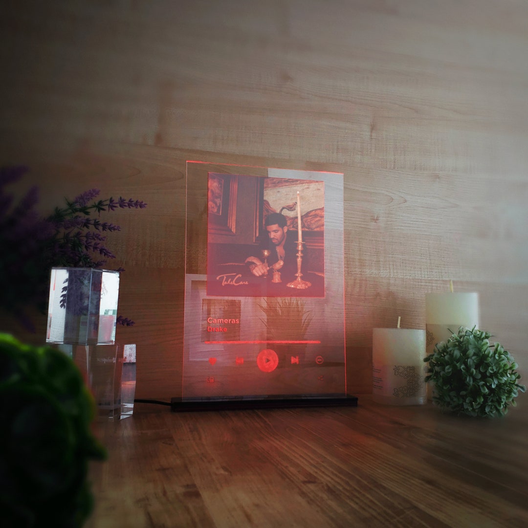 Drake - Take Care Led Light Acrylic Poster Spotify Apple Music Night ...