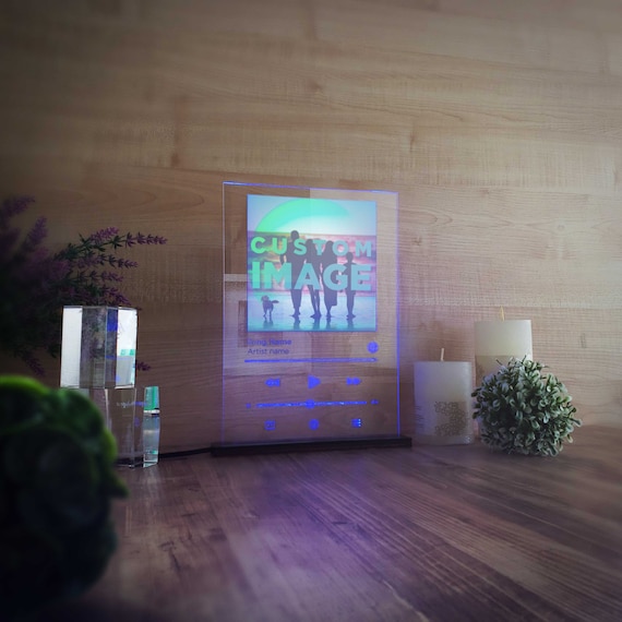 Custom Print Your Album Cover Led Light Acrylic Poster Spotify - Etsy
