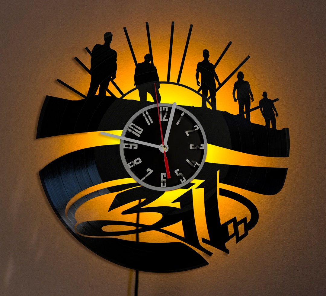311 Band Wall Clock With Led Light Made Out of Vintage Vinyl Record ...