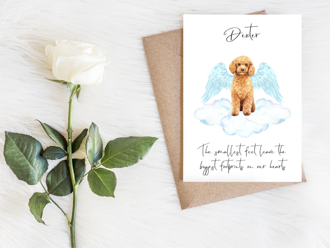 Personalised Poodle - Dog Sympathy Card -dog Lovers Card Dog Owner Card ...