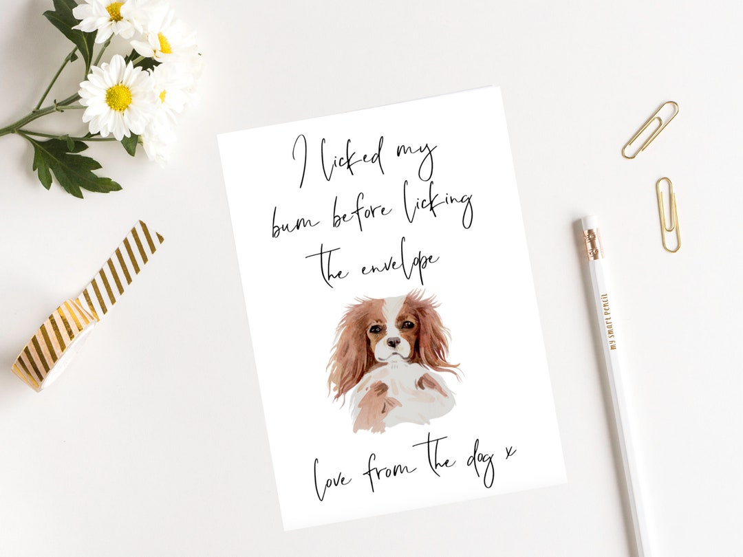 King Charles Spaniel Dog Birthday Card -dog Lovers Card Dog Owner Card ...