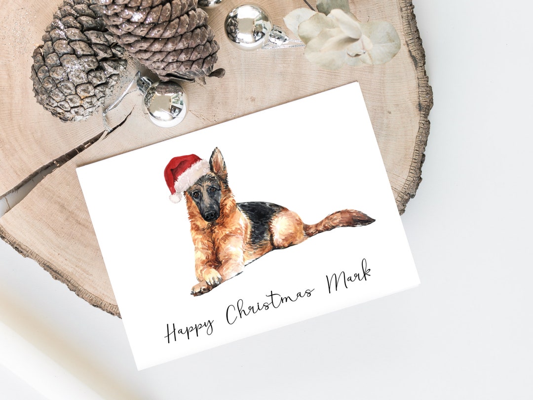 Personalised German Shepherd - Dog Christmas Card -dog Lovers Card Card ...