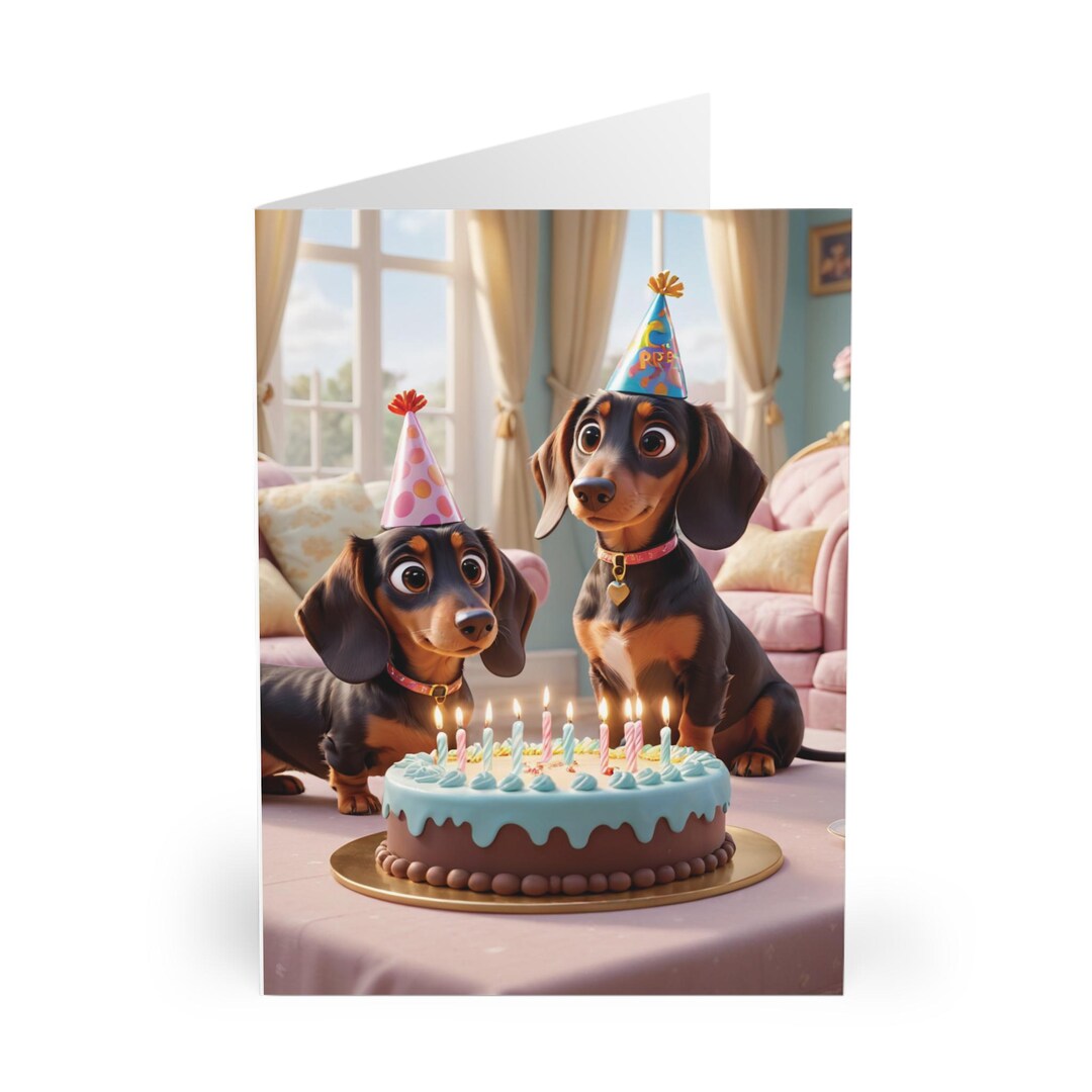 Funny Dachshund Birthday Card Pack, Dog Lover Cards Bundle, Varied ...