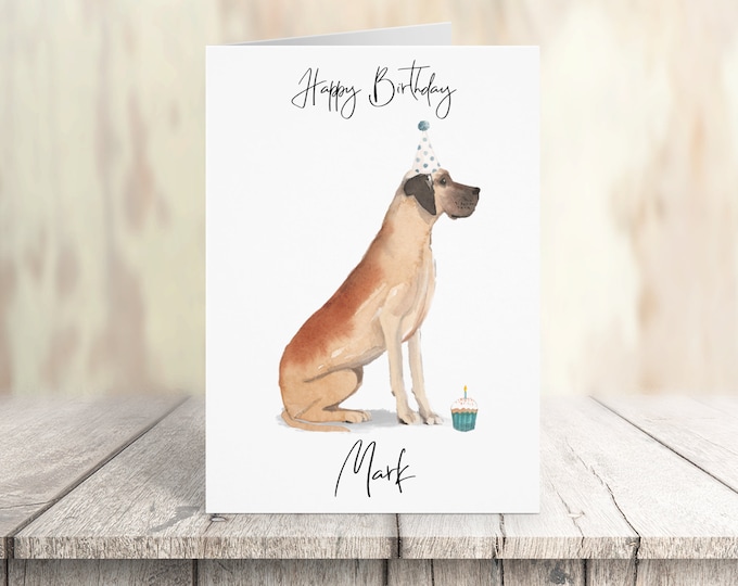 Great Dane Great Dane Card Great Dane Sympathy Card Dog - Etsy