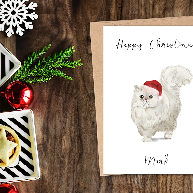 Cat Christmas Cards - Etsy