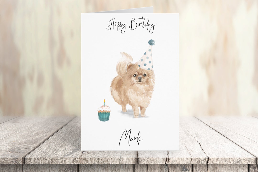 Personalised Pomeranian - Dog Birthday Card -dog Lovers Card Dog Owner ...