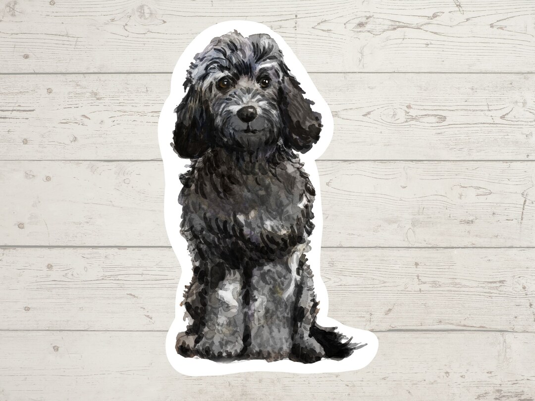 3 X Black Cockapoo Dog Vinyl Stickers, Dog Mom Sticker, Dog Dad, Dog ...