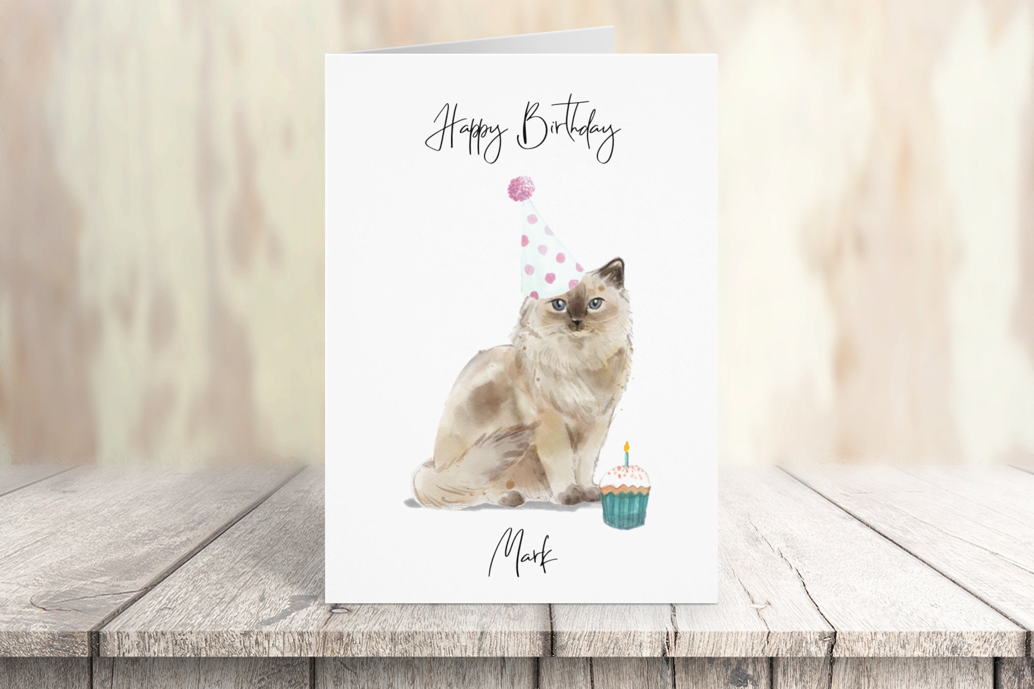 Personalised Ragdoll - Cat Birthday Card -cat Lovers Card Cat Owner ...