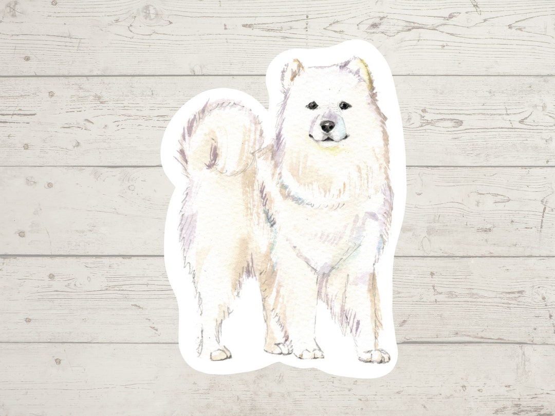 3 X Samoyed Vinyl Stickers, Dog Mom Sticker, Dog Lover Gift, Laptop ...