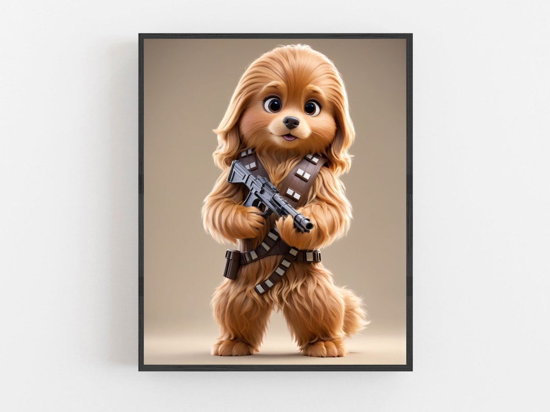 Star Wars Chewbacca Pet Portrait Custom Pet Portrait Chewbacca Portrait ...