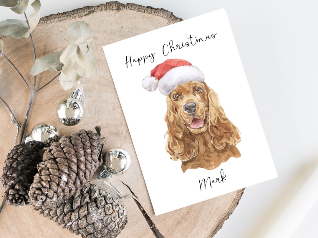 Personalised Cocker Spaniel - Dog Christmas Card -dog Lovers Card Card ...