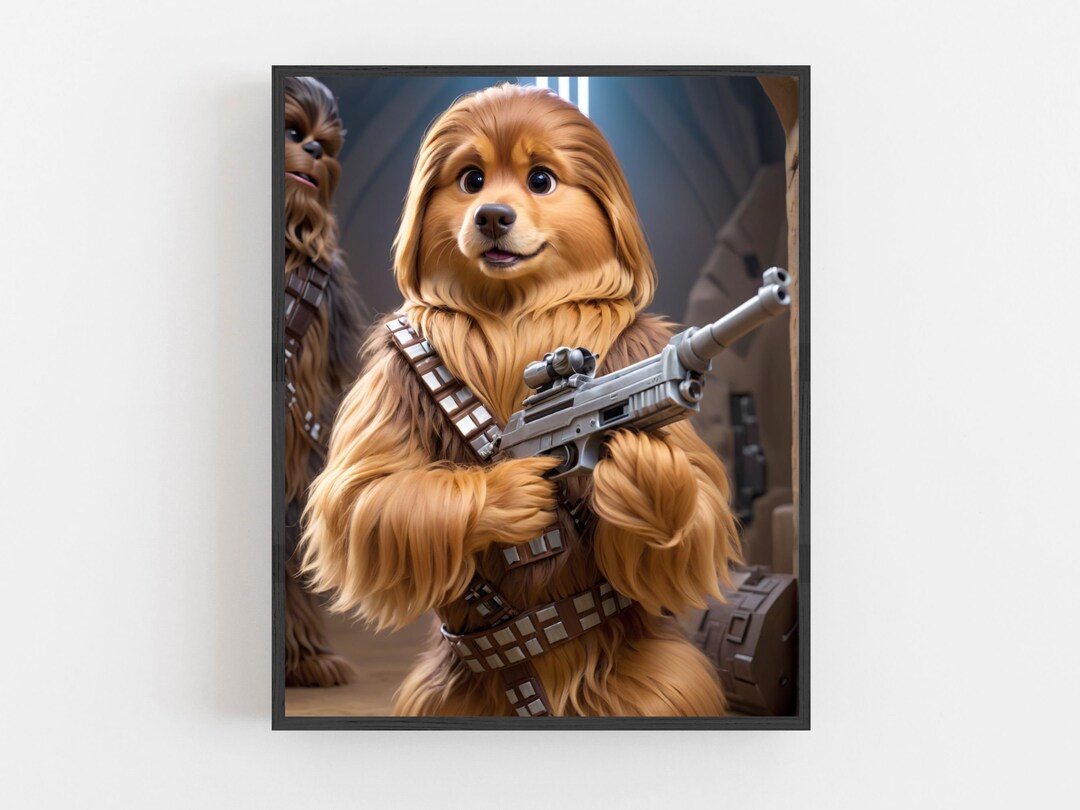 Star Wars Chewbacca Pet Portrait Custom Pet Portrait Chewbacca Portrait ...