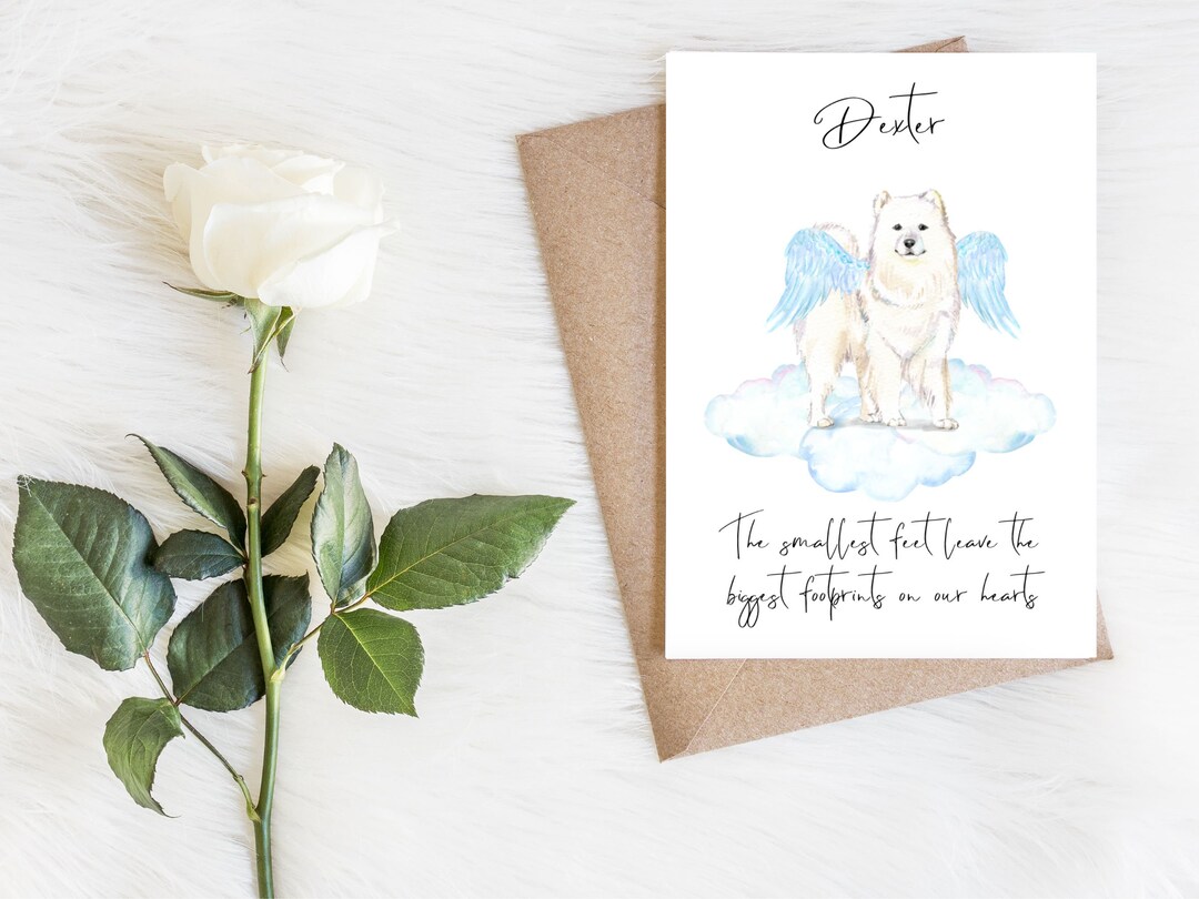 Personalised Samoyed - Dog Sympathy Card -dog Lovers Card Dog Owner ...