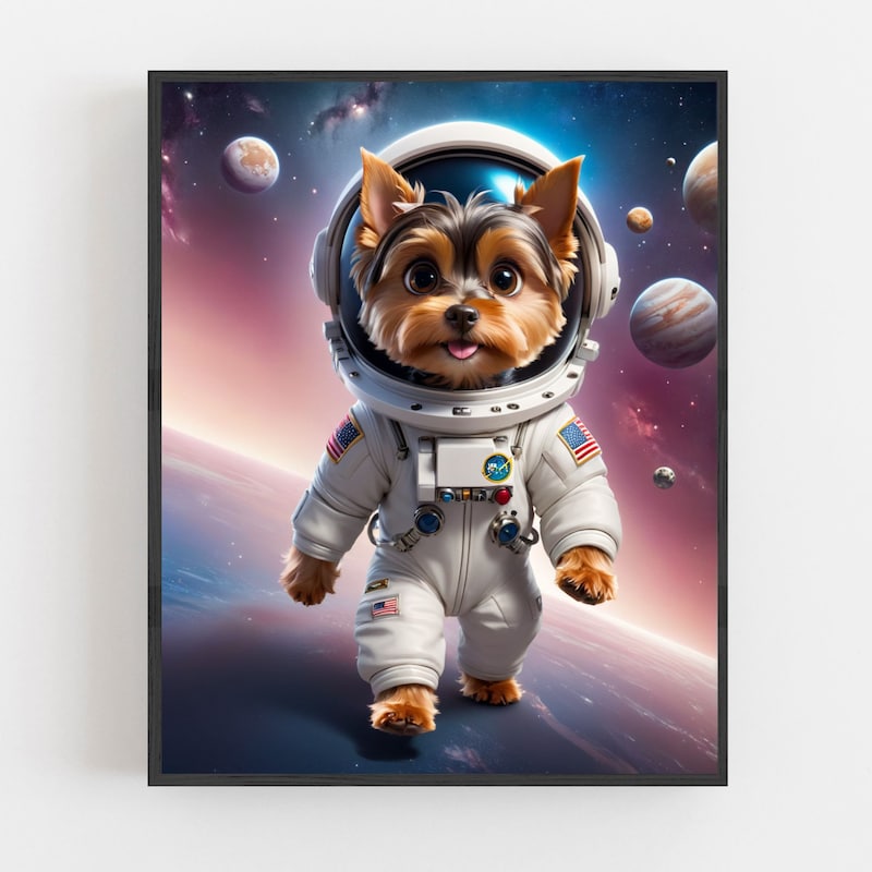 Space Dog Art - Etsy