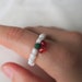 Cherry Beaded Ring in Shiny White - Etsy