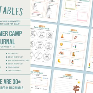 Printable Summer Camp Memory Journal Kids Printable Journal Digital ...